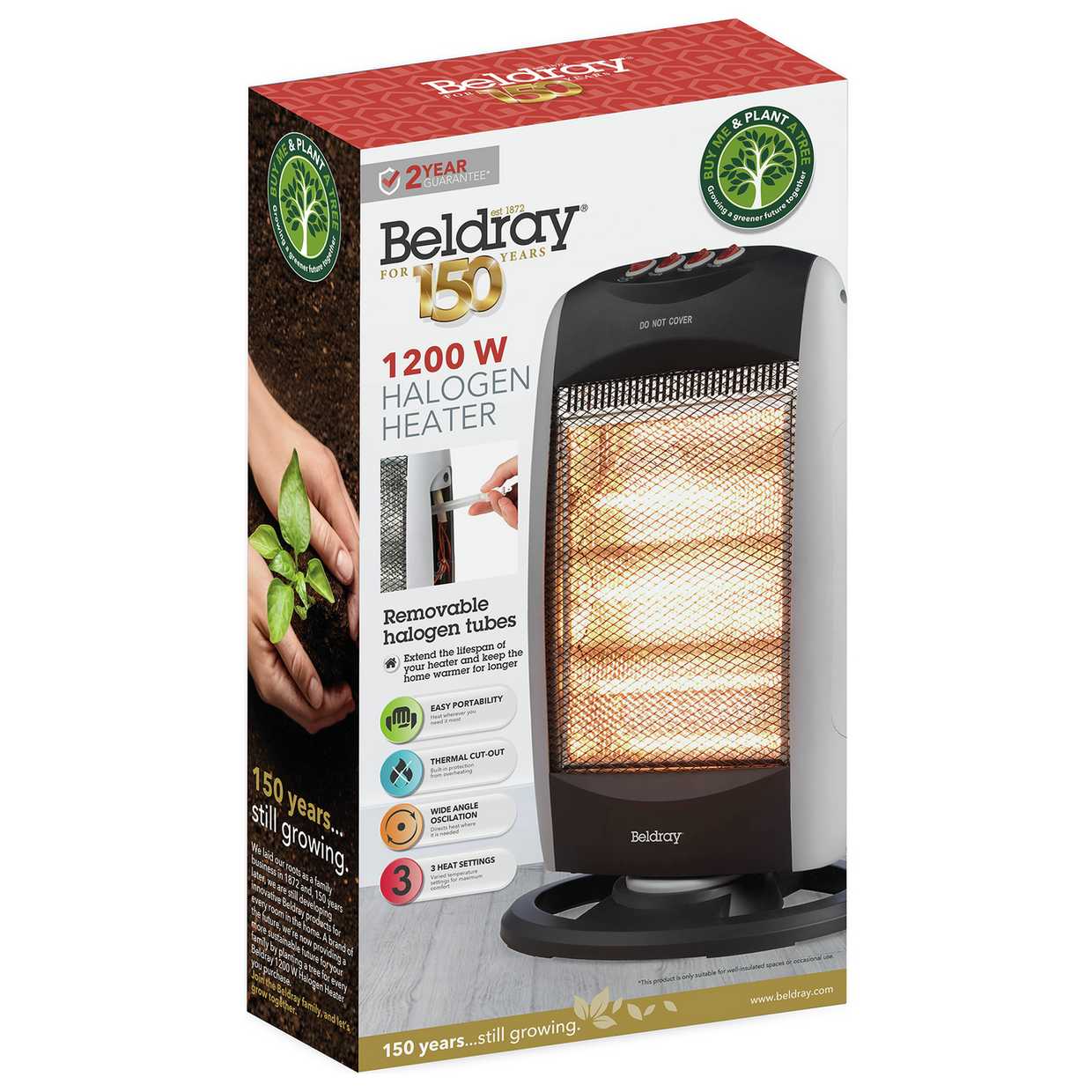 Beldray 1.2kW Halogen Heater – GED Outlet