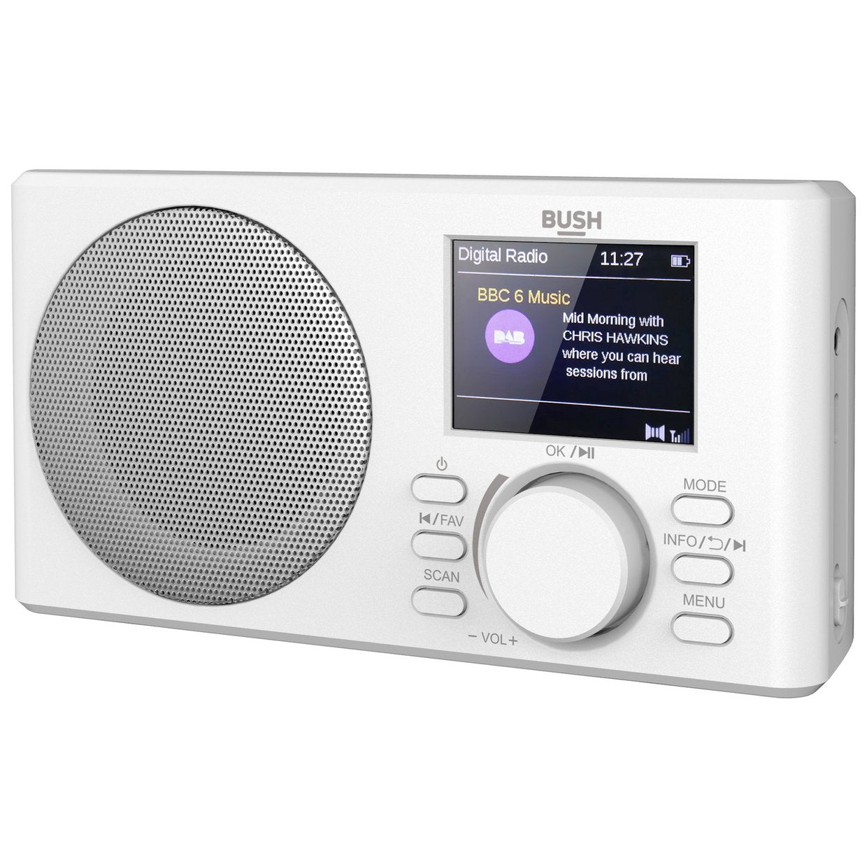 Bush Hampton Dab+ Portable Radio - White – GED Outlet