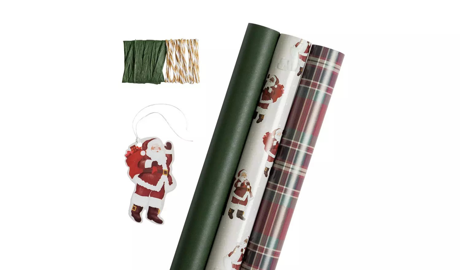 Home 3 Roll Traditional Santa Wrapping Paper Set – GED Outlet