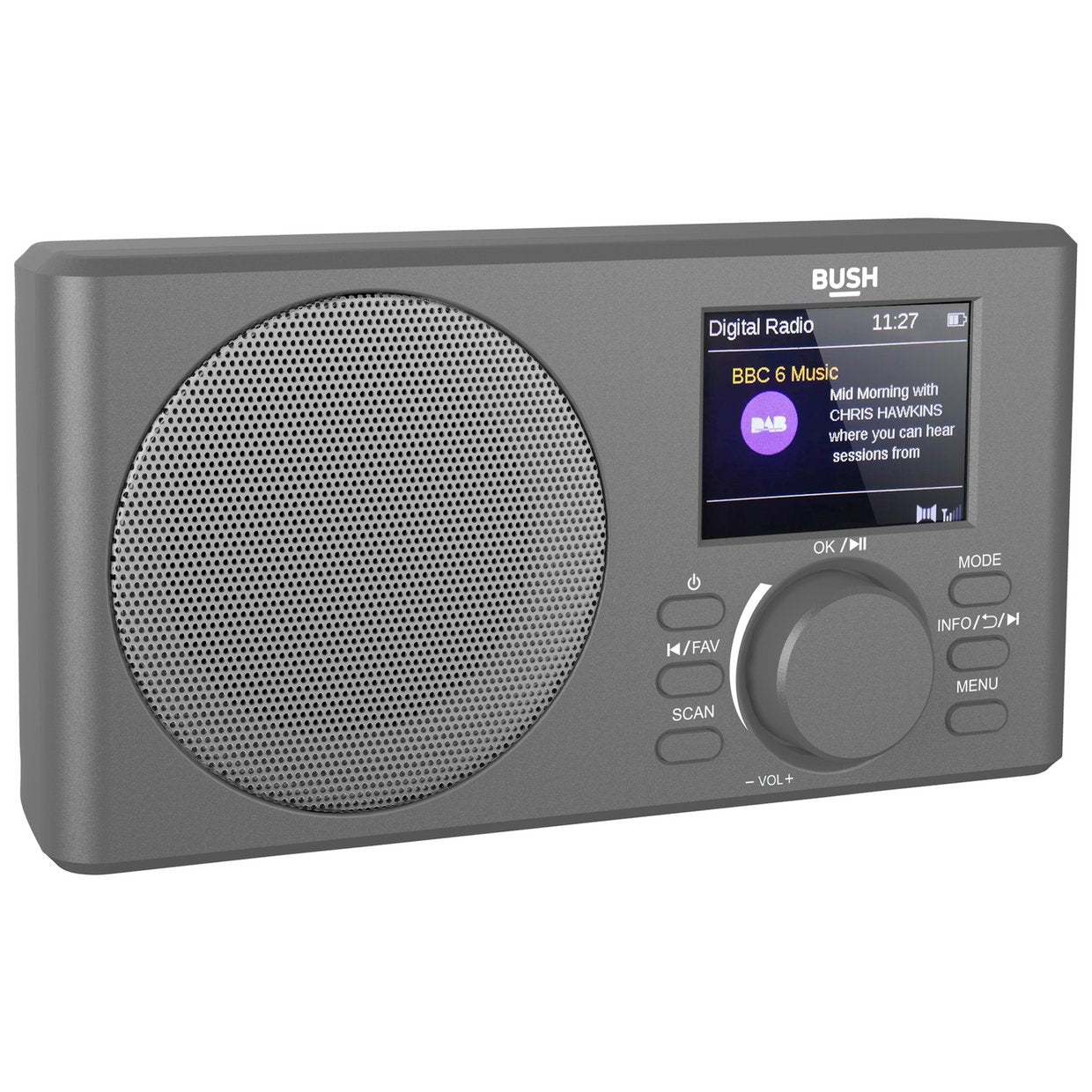 Bush Hampton Dab+ Portable Radio - Grey – GED Outlet